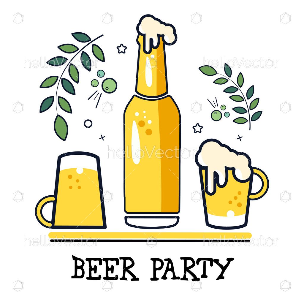 Beer banner graphic - Vector illustration - Download Graphics & Vectors
