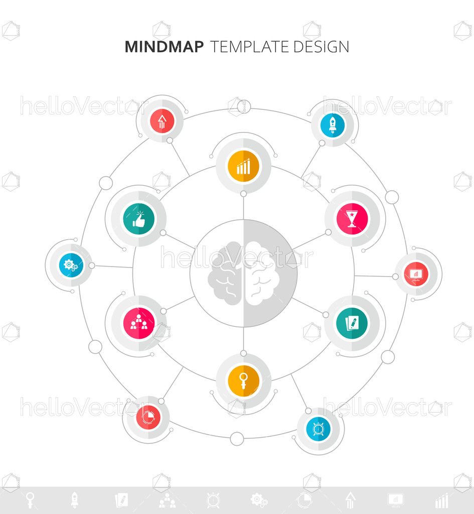 Mind map infographic template - Vector Illustration - Download Graphics ...