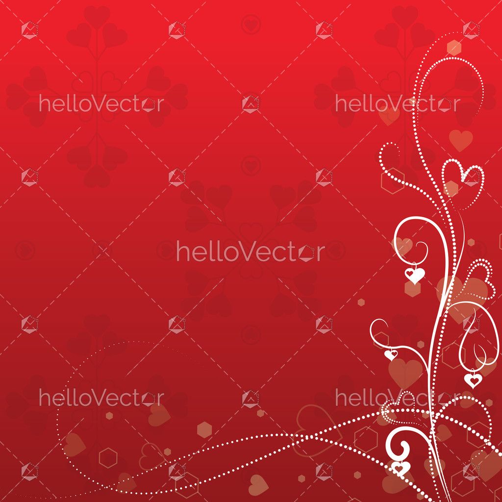 Valentine's day vector background with beautiful texture and floral shape.