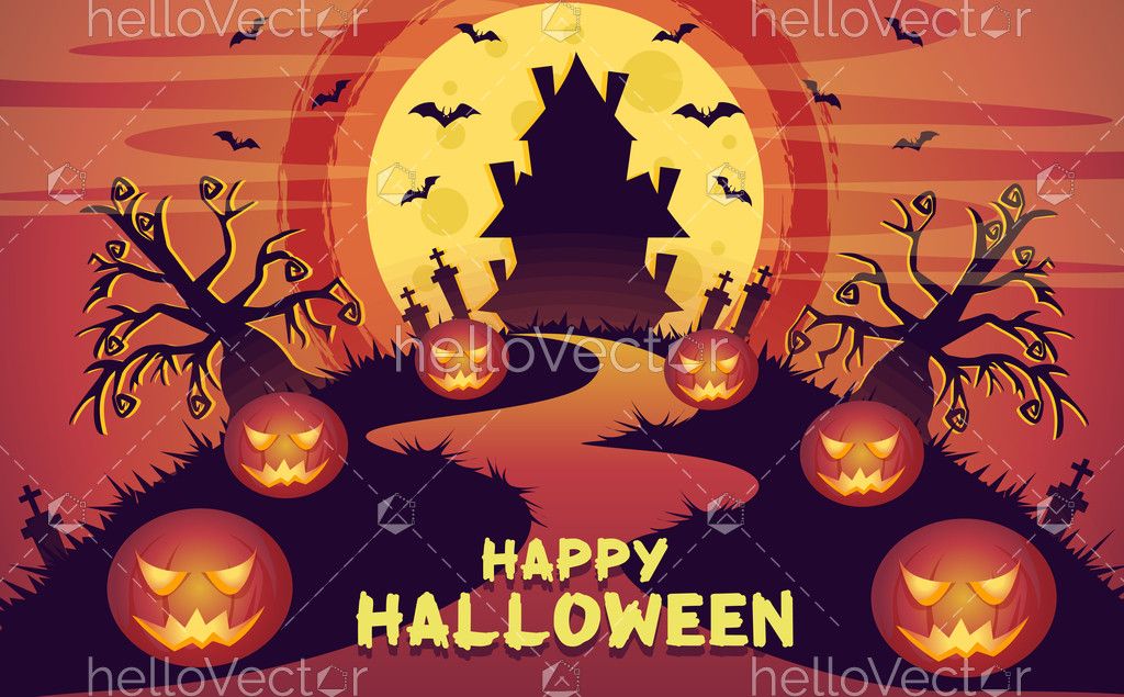 Halloween vector background - Download Graphics & Vectors