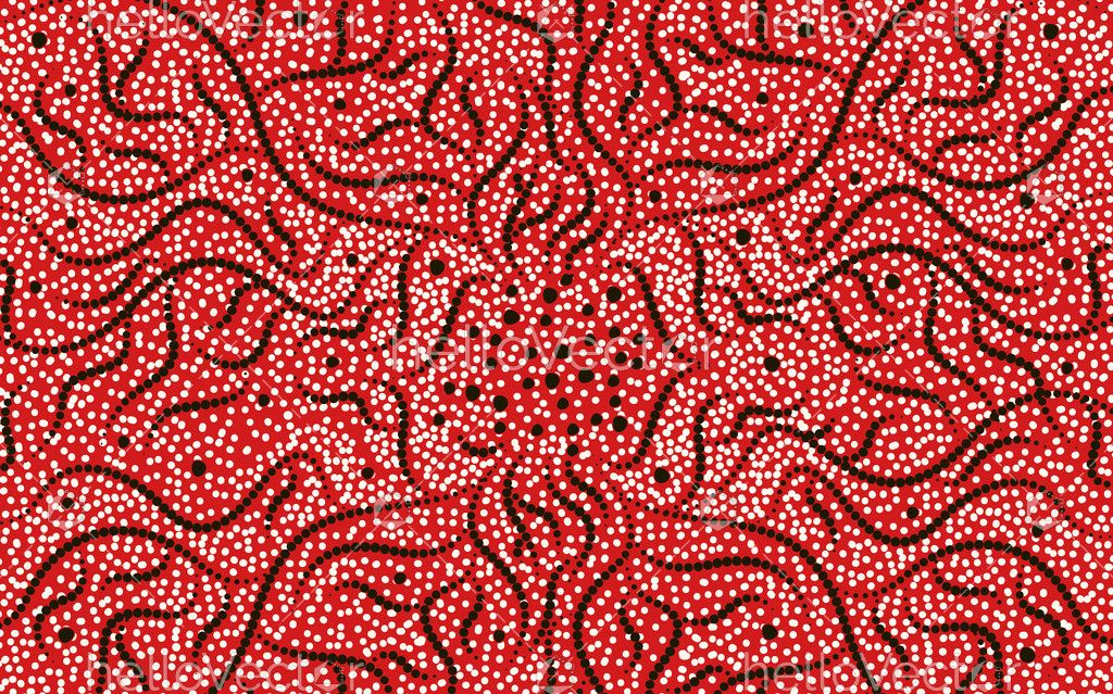 Red aboriginal dot art pattern - Download Graphics & Vectors