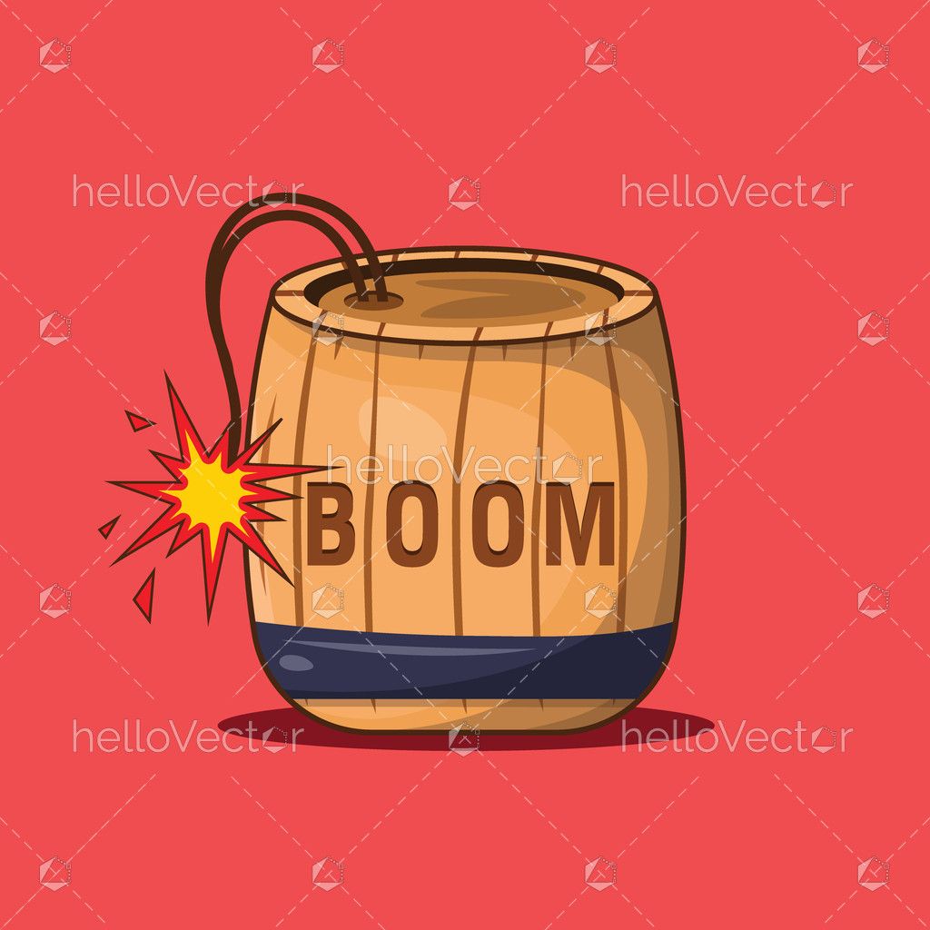 Dynamite Barrel Vector - Download Graphics & Vectors