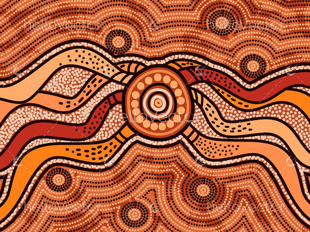 Connection background - Aboriginal artwork - Download Graphics & Vectors