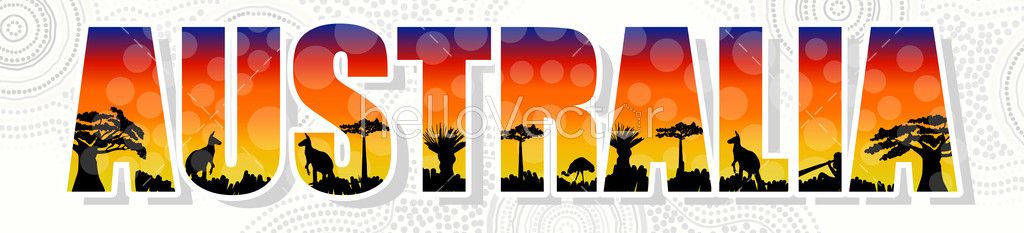 Australia Word Typography - Download Graphics & Vectors