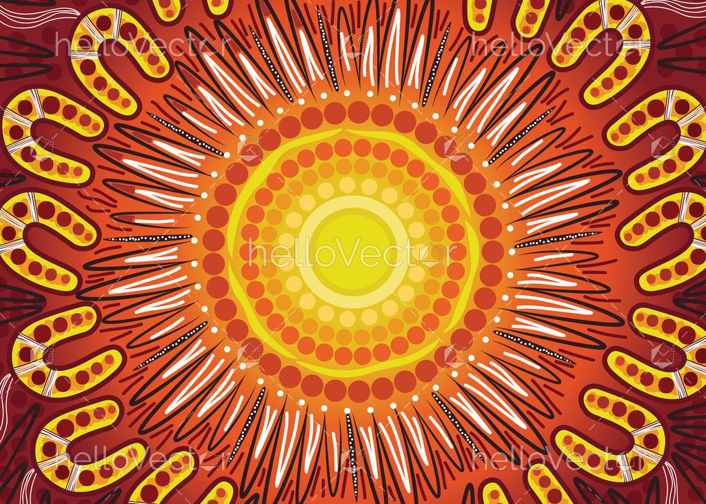 Vector image of aboriginal artwork - Download Graphics & Vectors