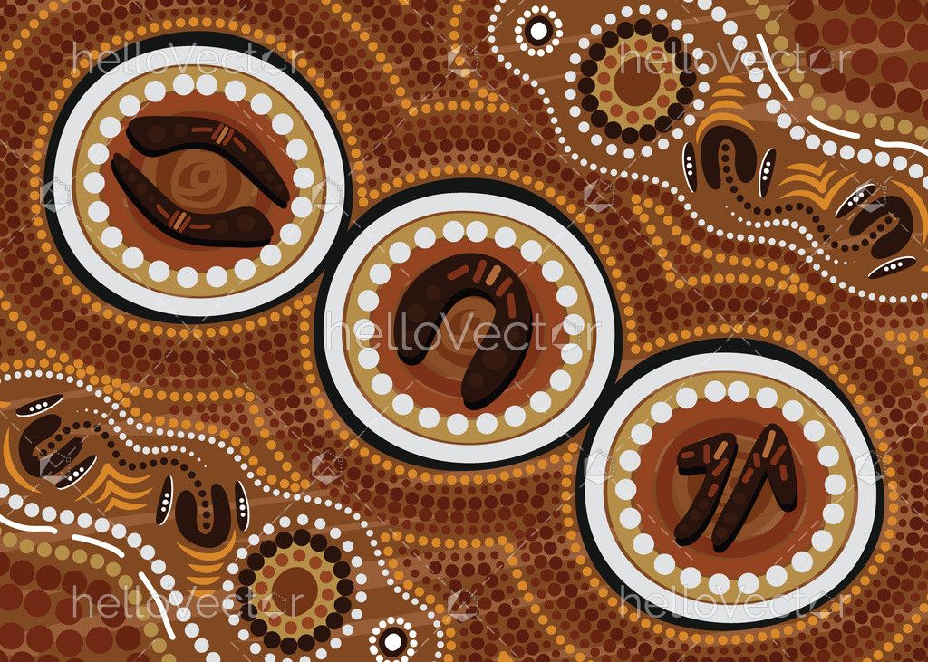 Aboriginal artwork - vector - Download Graphics & Vectors