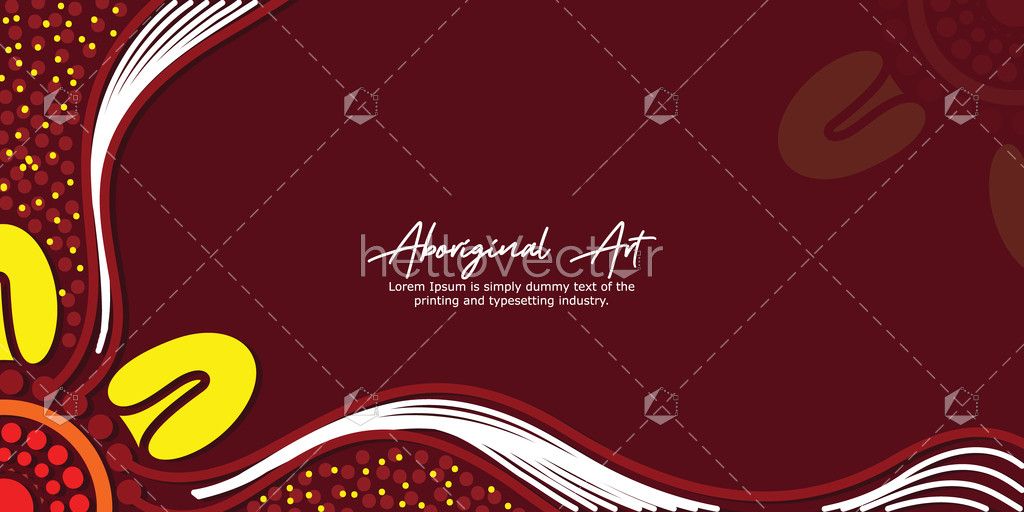 Banner design with aboriginal work - Download Graphics & Vectors