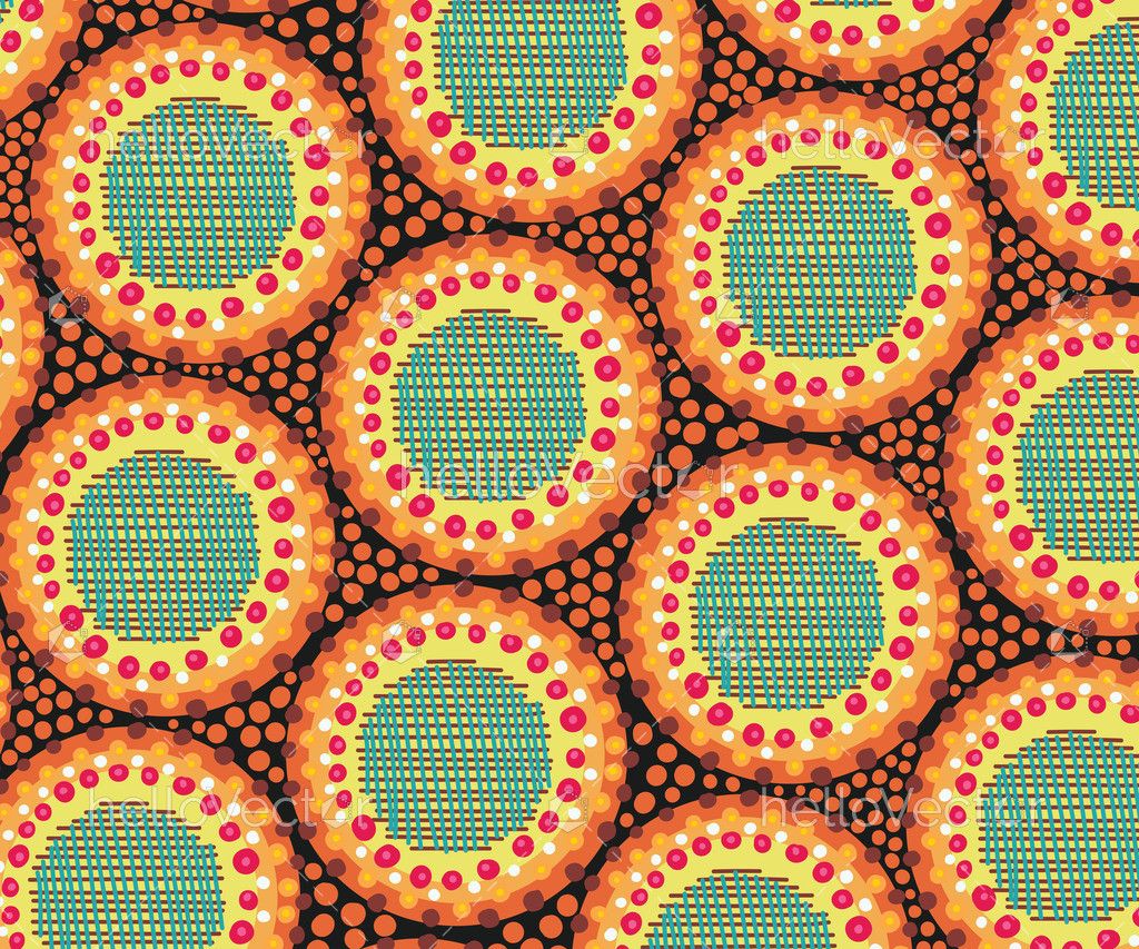 Aboriginal circle design seamless style background - Download Graphics ...