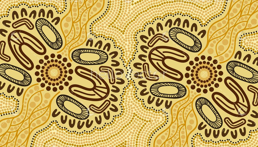 Aboriginal design vector background - Download Graphics & Vectors
