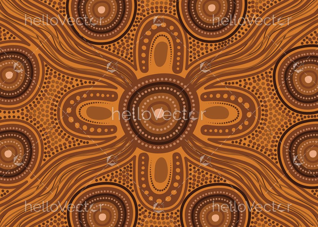 Brown aboriginal vector art - Download Graphics & Vectors