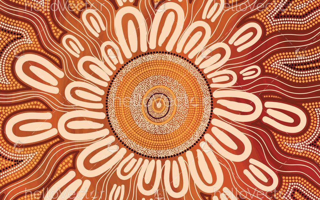 Aboriginal Australian Painting - Vector - Download Graphics & Vectors