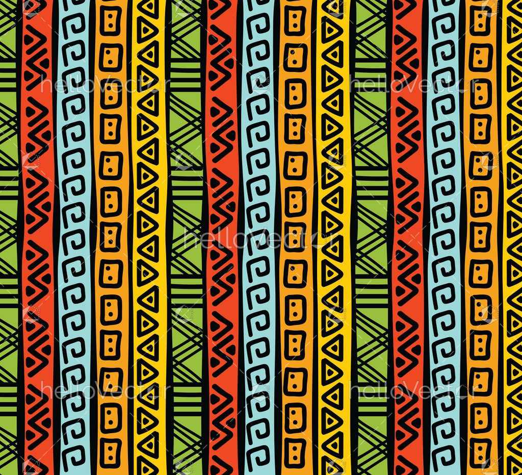 Tribal Seamless Pattern Background- Vector - Download Graphics & Vectors