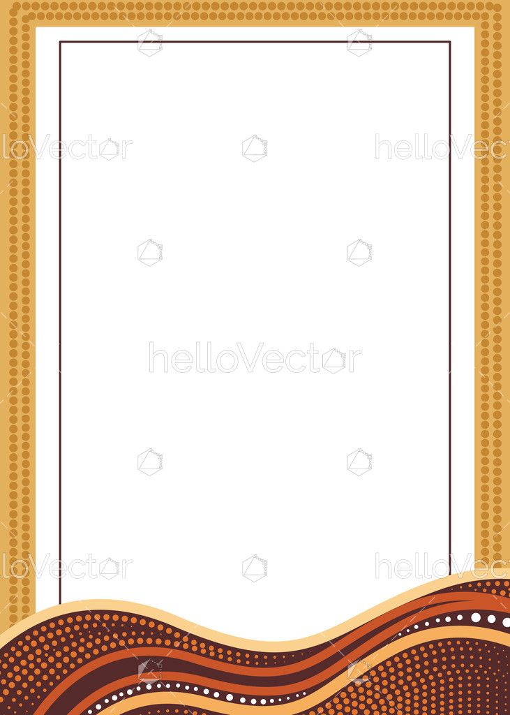 Aboriginal Dot Art Frame Illustration - Download Graphics & Vectors