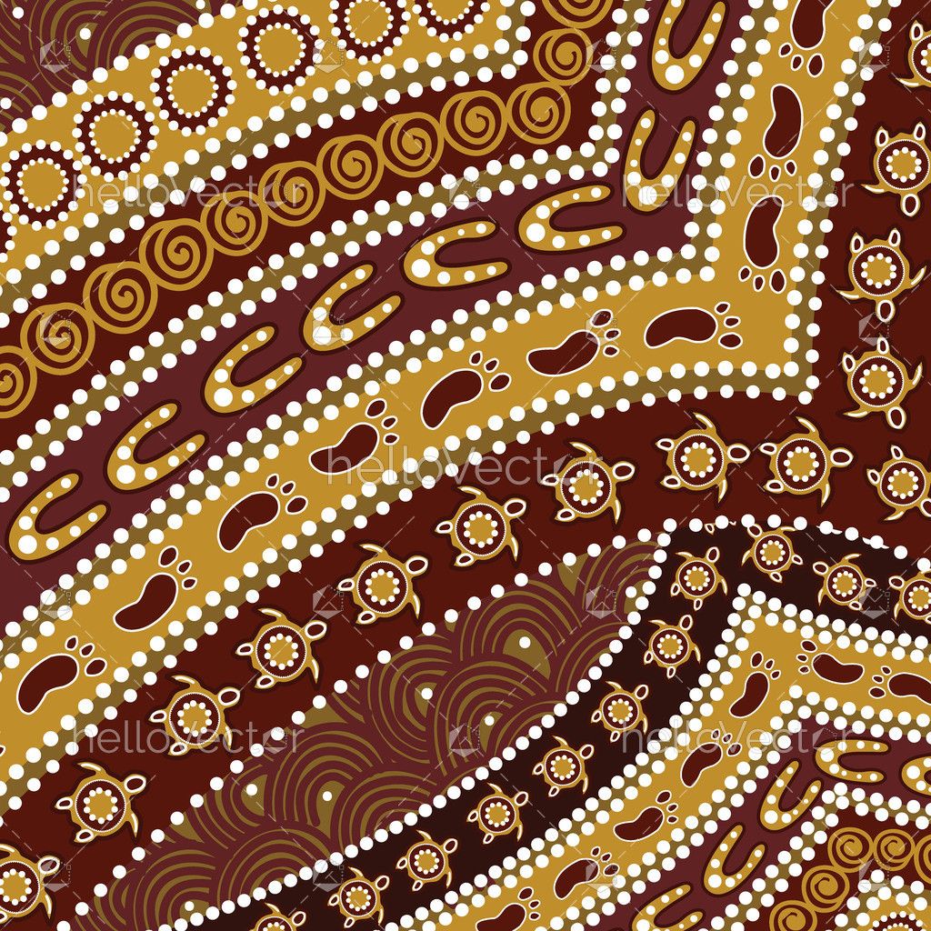 Australian Aboriginal Style Of Pattern Background - Download Graphics ...