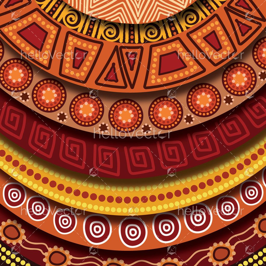 Paper cut style background with aboriginal artwork - Download Graphics ...