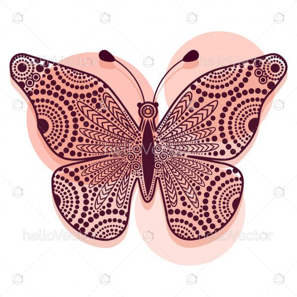 Dot decorative butterfly illustration - Download Graphics & Vectors