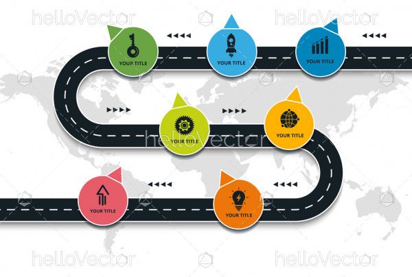 Navigation Roadmap Infographic - Download Graphics & Vectors
