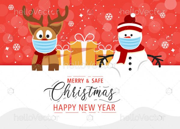 Merry and safe Christmas banner - Download Graphics & Vectors