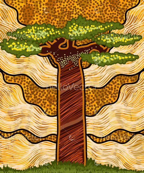 Boab Tree Painting - Download Graphics & Vectors
