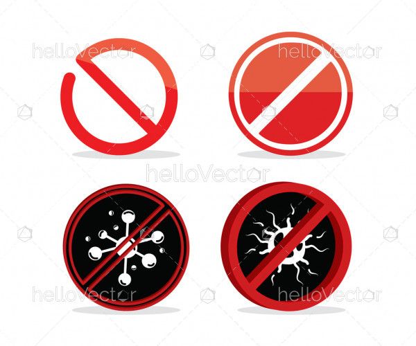 Red prohibition sign collection - Download Graphics & Vectors