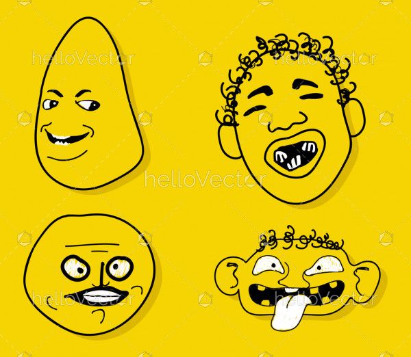 Vector meme face set - Download Graphics & Vectors