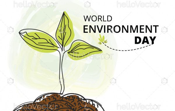 Environment day banner with plant - Download Graphics & Vectors