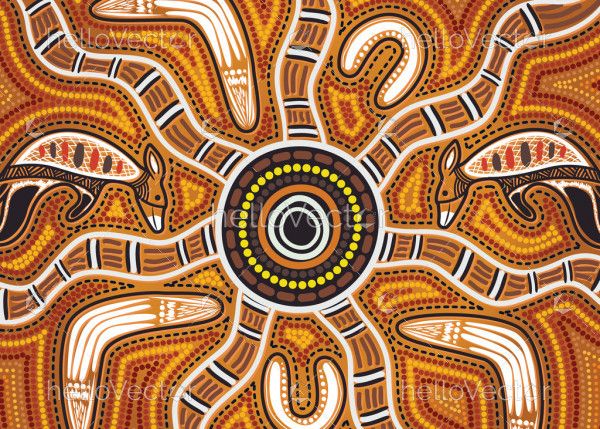 Vector Aboriginal Painting - Download Graphics & Vectors