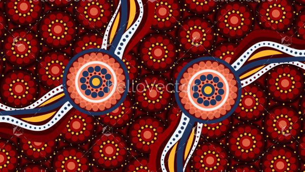 Aboriginal vector background for printing - Download Graphics & Vectors