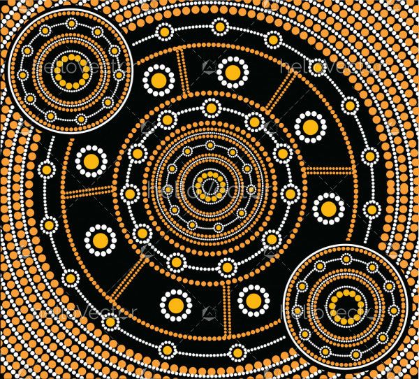 Illustration based on aboriginal style of dot painting. - Download ...