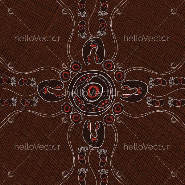 Brown aboriginal design background - Download Graphics & Vectors