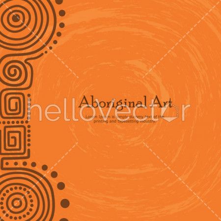 Orange aboriginal vector background - Download Graphics & Vectors