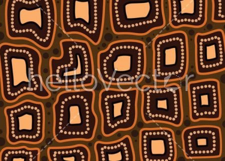 Brown aboriginal style seamless pattern background - Download Graphics ...