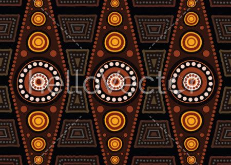 Brown aboriginal style seamless pattern background - Download Graphics ...