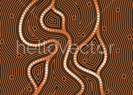 Aboriginal art vector pattern background. - Download Graphics & Vectors