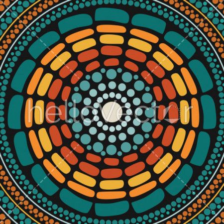 Aboriginal dot art vector painting - Download Graphics & Vectors