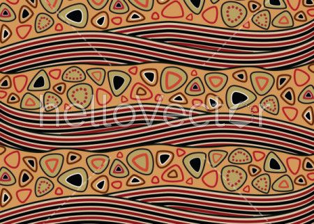 Aboriginal dot pattern seamless yellow background - Download Graphics ...