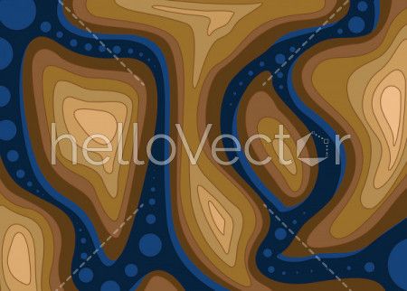 Aboriginal style blue lines background - Download Graphics & Vectors