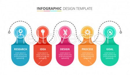Step 2 process infographic template design - Vector Illustration ...