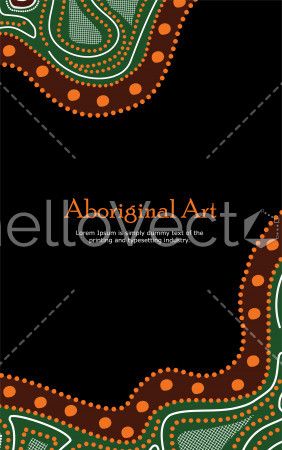 Aboriginal Dot Art Border - Illustration - Download Graphics & Vectors