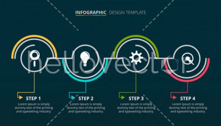 Process infographic template design with 3 steps - Vector Illustration ...