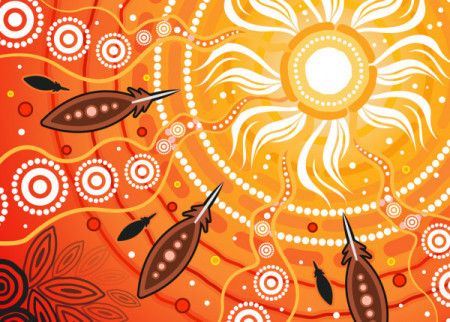 Wattle tree aboriginal art - Download Graphics & Vectors