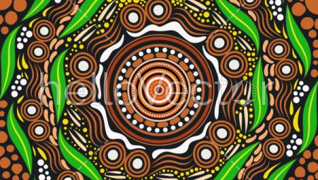 Wattle tree aboriginal art - Download Graphics & Vectors