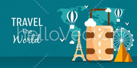 Travel and tourism banner template - Vector Illustration - Download ...