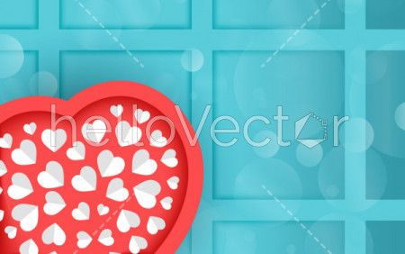 Beautiful heart made of small hearts, love background - Vector ...