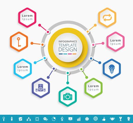 Mind map infographic template - Vector Illustration - Download Graphics ...