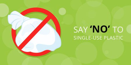 Say no to plastic use illustration - Download Graphics & Vectors
