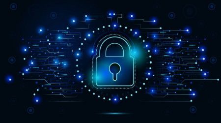 Cyber security vector background - Download Graphics & Vectors