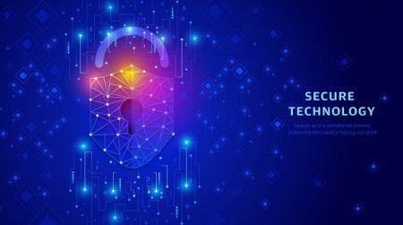 Cyber security vector background - Download Graphics & Vectors