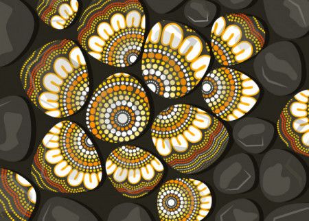 Aboriginal mandala dot painting - Vector illustration - Download ...