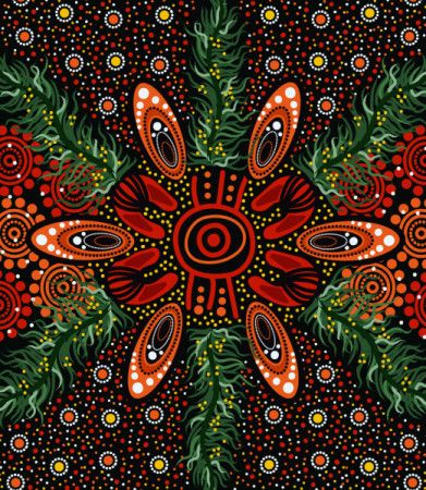 Bush leaves aboriginal art - Download Graphics & Vectors